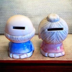 Art | Vintage Japanese Porcelain Grandma And Grandpa Coin Banks | Poshmark